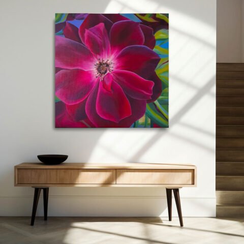 Blooms Petals Magenta Rose | Liezl Viljoen Fine Art